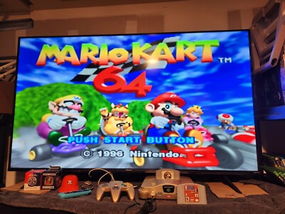 Nintendo 64 Gold Console - Region Free with Mario Kart 64 + NBA 2 Kobe ...