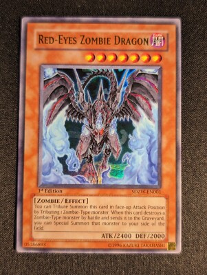 Yugioh - Red-Eyes Zombie Dragon SDZW-EN001 1st Edition Ultra Rare MP | eBay
