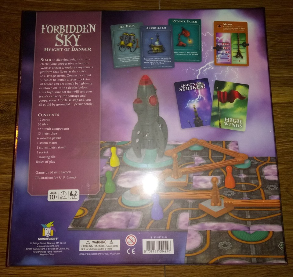 FORBIDDEN SKY HEIGHT OF DANGER BOARD GAME AGES 10+ 2-5 PLAYERS NEW NIB ...