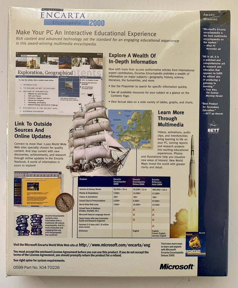 Microsoft Encarta Encyclopedia 2000 - World English Edition | eBay Australia