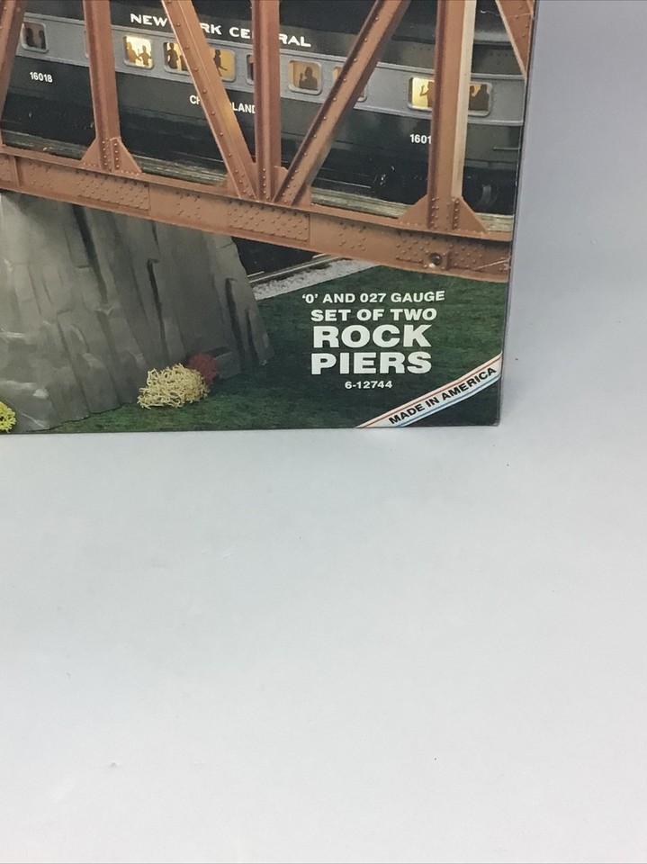 NOS Lionel O O27 Gauge Set 2 Rock Piers Train Scenery Layout Accessory ...