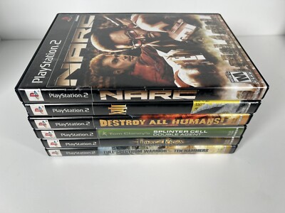 6 Game Lot Sony PS2 Black Label NARC, XIII, Destroy All Humans + Manual ...