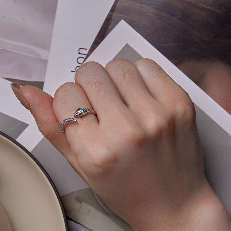 925 Sterling Silver Wedding Engagement Rings Wedding Band Fashion Women ...