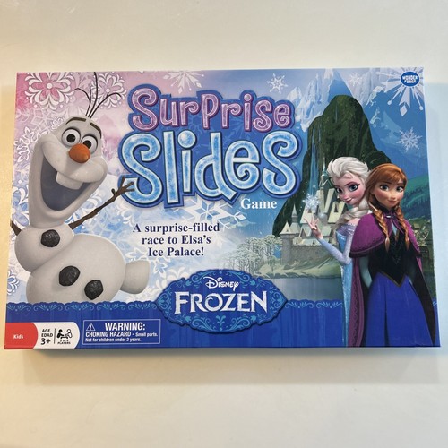 2014 DISNEY Frozen Surprise Slides Board Game Elsa Anna Olaf Kristoff ...