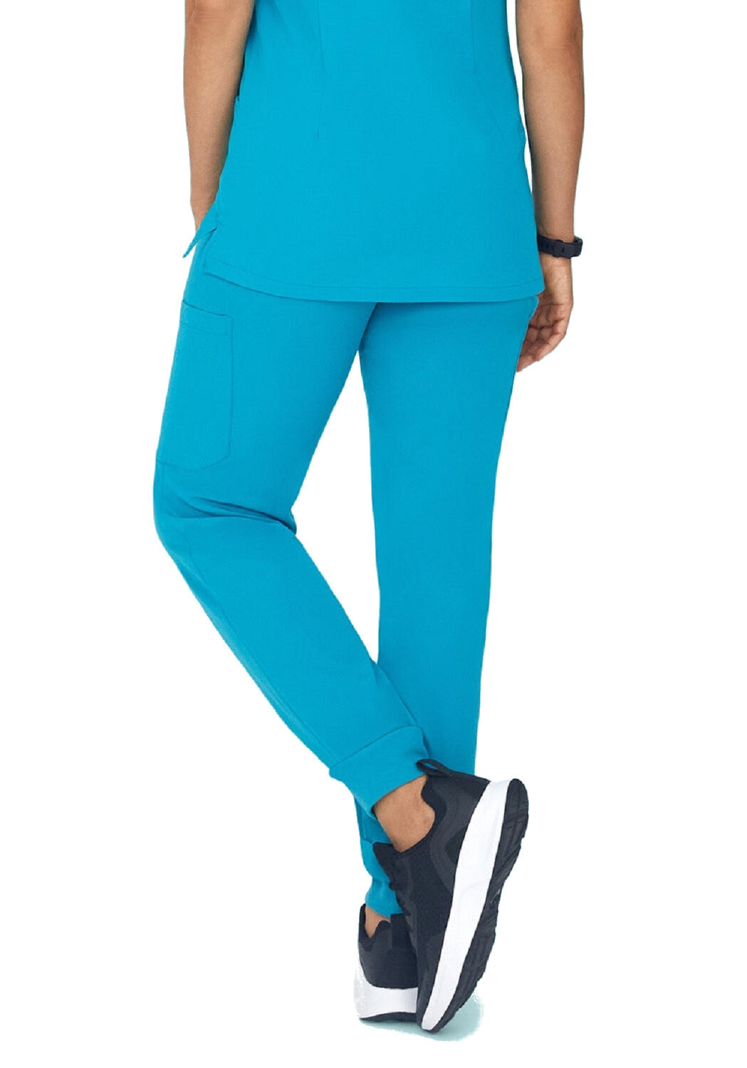 Women Scrub Pants Bottoms Jogger Style Cuffed Ankle Mandala Wrinkle ...