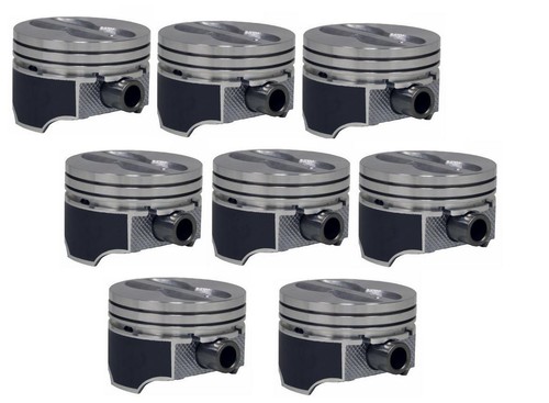 Flat Top Pistons Set w/ Pins for Chevrolet SBC 350 5.7L STD 020 030 040 ...