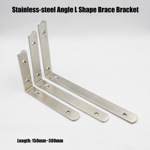 Heavy-duty Stainless-steel Angle L Shape Brace Bracket - Shelf Support 150-300mm | eBay