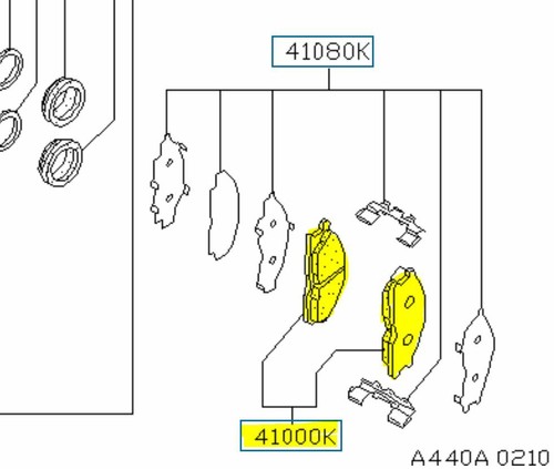 410602S790 Genuine Nissan BRAKE PAD KIT DISC FRONT 41060-2S790 OEM | eBay