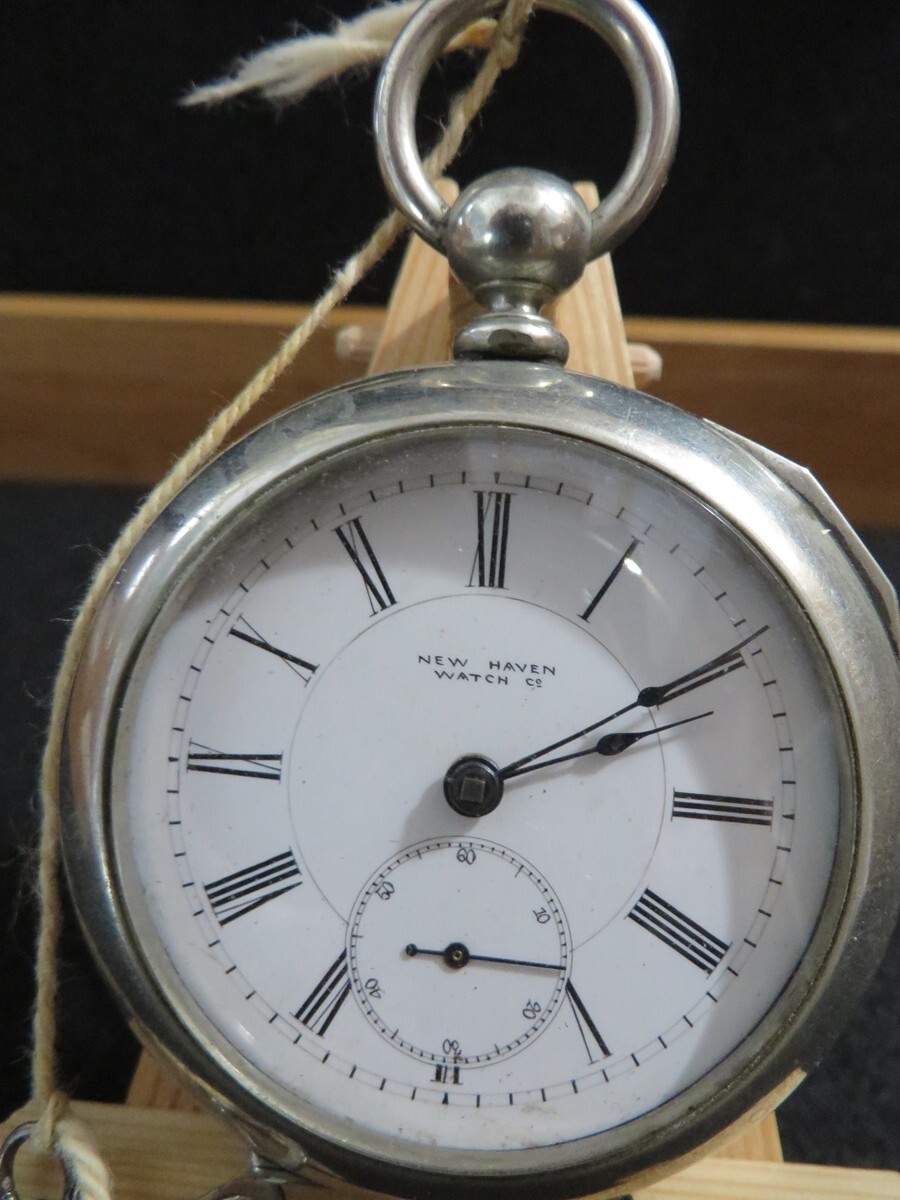 Antique New Haven Keywind Pocket Watch with key (works) | eBay