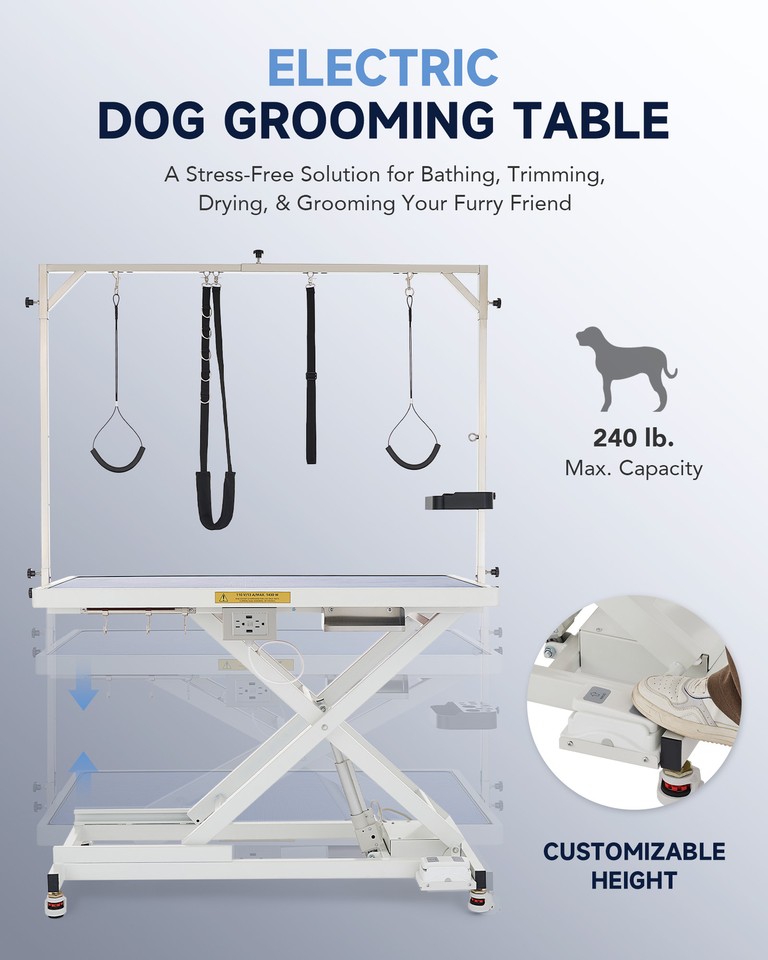 CO-Z 34/50" Pet Dog Grooming Bath Tub /Table Wash Station Professional ...