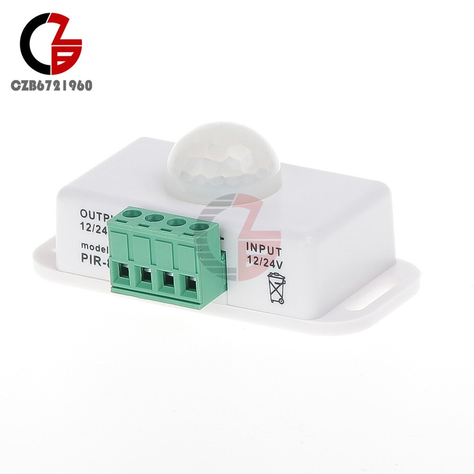 Automatic DC 12V-24V 6A infrared PIR Motion Sensor Switch For LED Strip ...