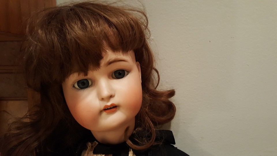 ANTIQUE 19th c K star R Simon Halbig Bisque DOLL w COMPOSITION BODY 29 ...