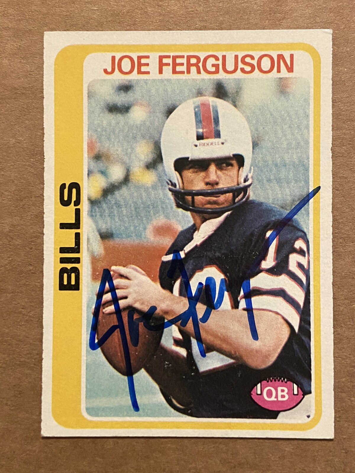 JOE FERGUSON Signed 1978 Topps #339 Bills Arkansas Razorbacks Autograph ...
