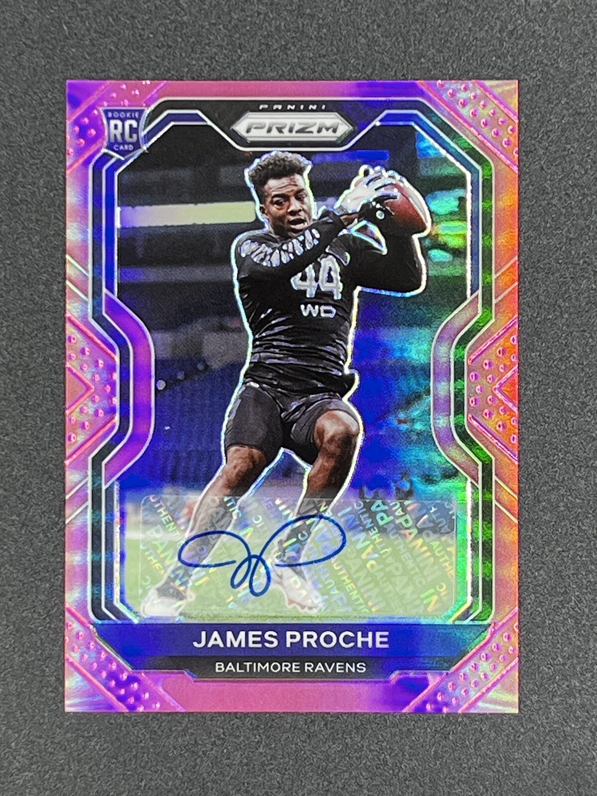 2020 Panini Prizm Rookie Silver Prizm Auto James Proche #382 Baltimore ...