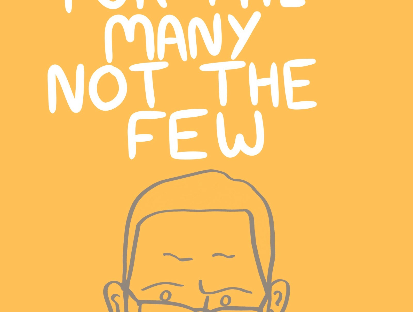 Jeremy Corbyn Print! 'For The Many Not The Few' Quote, Labour ...