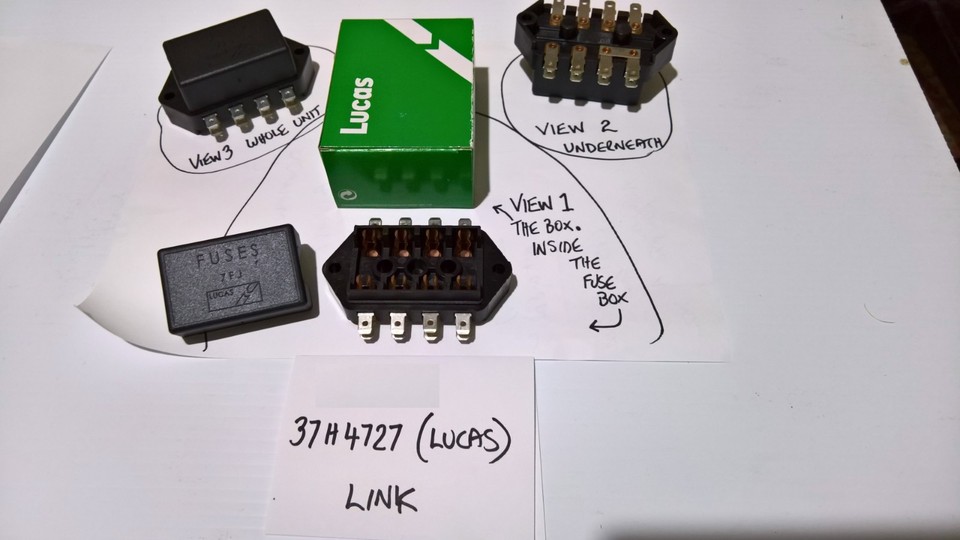 s FUSE BOX LUCAS mini triumph tr5 tr250 tr6 2000 moke 7fj land rover ...