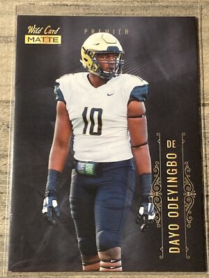2021 Wild Card Matte Black Premier Dayo Odeyingbo #MBC-34 Rookie | eBay