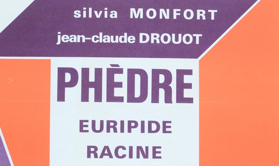 PHEDRE EURIPIDE RACINE DENIS LLORCA POSTER THEATRE CARRE THORIGNY PARIS ...