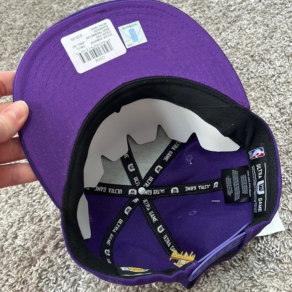 🆕 Ultra game Los Angeles lakers basketball purple OSFM SnapBack hat cap ...