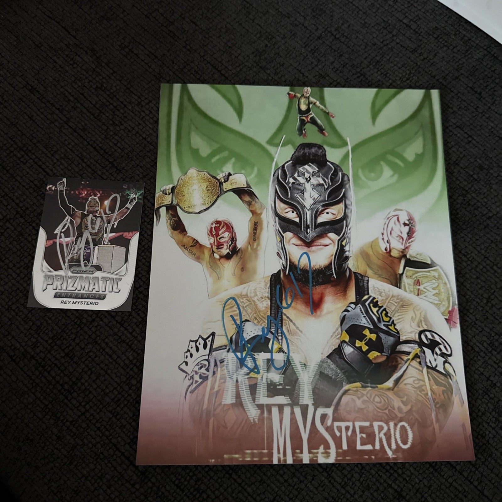 Rey Mysterio Signed 8x10 Photo And Signed Card WWE Legend And Hall Of ...