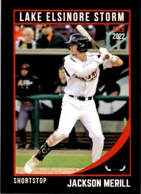 2022 Jackson Merrill MiLB Minor League Rookie Card Lake Elsinore Storm ...