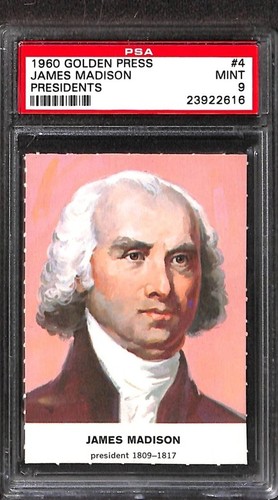 1960 GOLDEN PRESS PRESIDENTS #4 JAMES MADISON PSA 9 Mint 23922616 | eBay