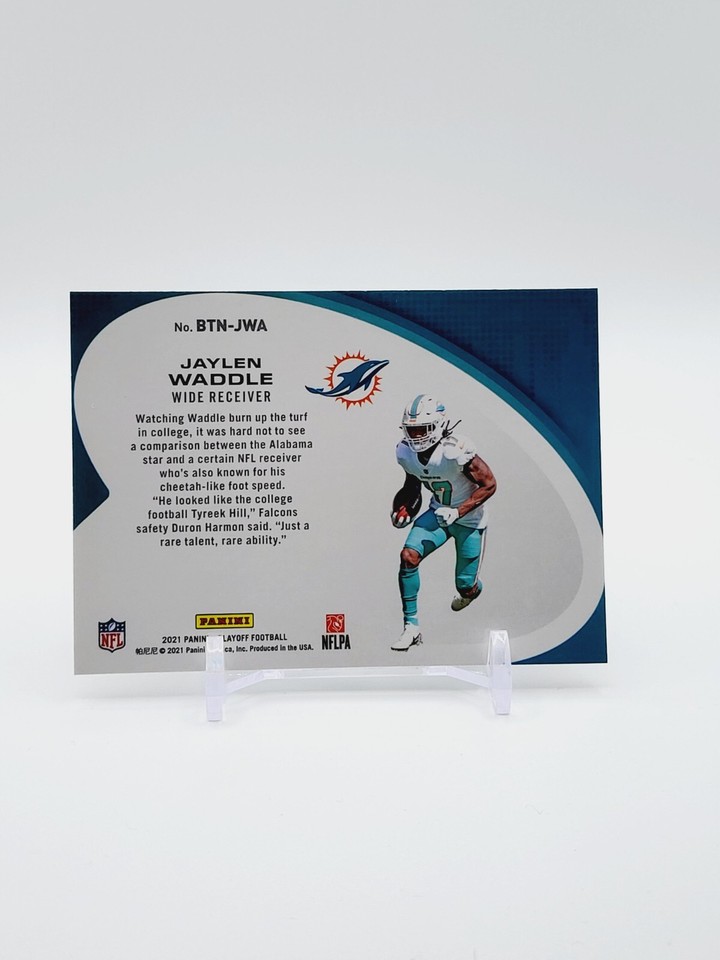 Jaylen Waddle ROOKIE CARD "Behind the Numbers" 2021 Panini Playoff #BTN ...