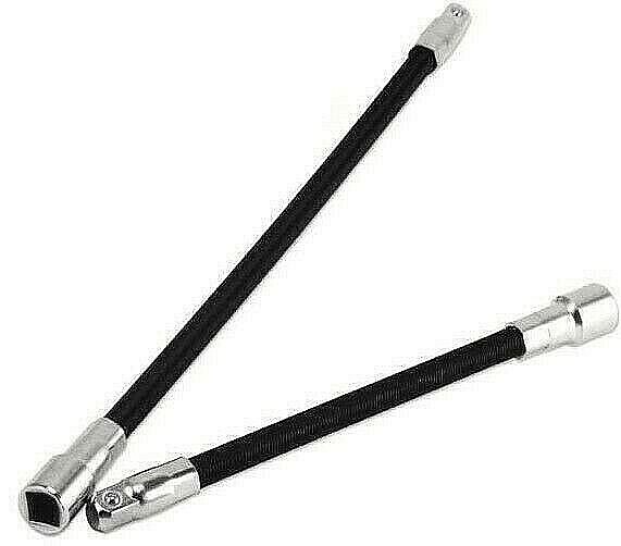 2 pc Flex extension bar Socket set 1/4" DR 6" and 3/8" DR 8" Flexible ...