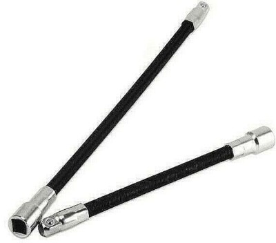 2 pc Flex extension bar Socket set 1/4" DR 6" and 3/8" DR 8" Flexible ...