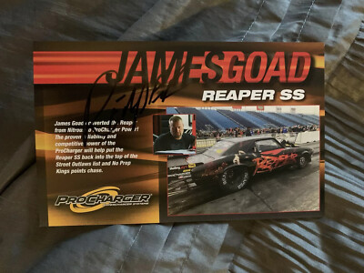 Street Outlaws Reaper James Goad Signed Promo Card Racing Discovery ...