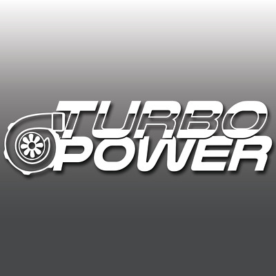 TURBO POWER Funny Car Van Window Bumper Vinyl Decal Sticker Euro DUB ...