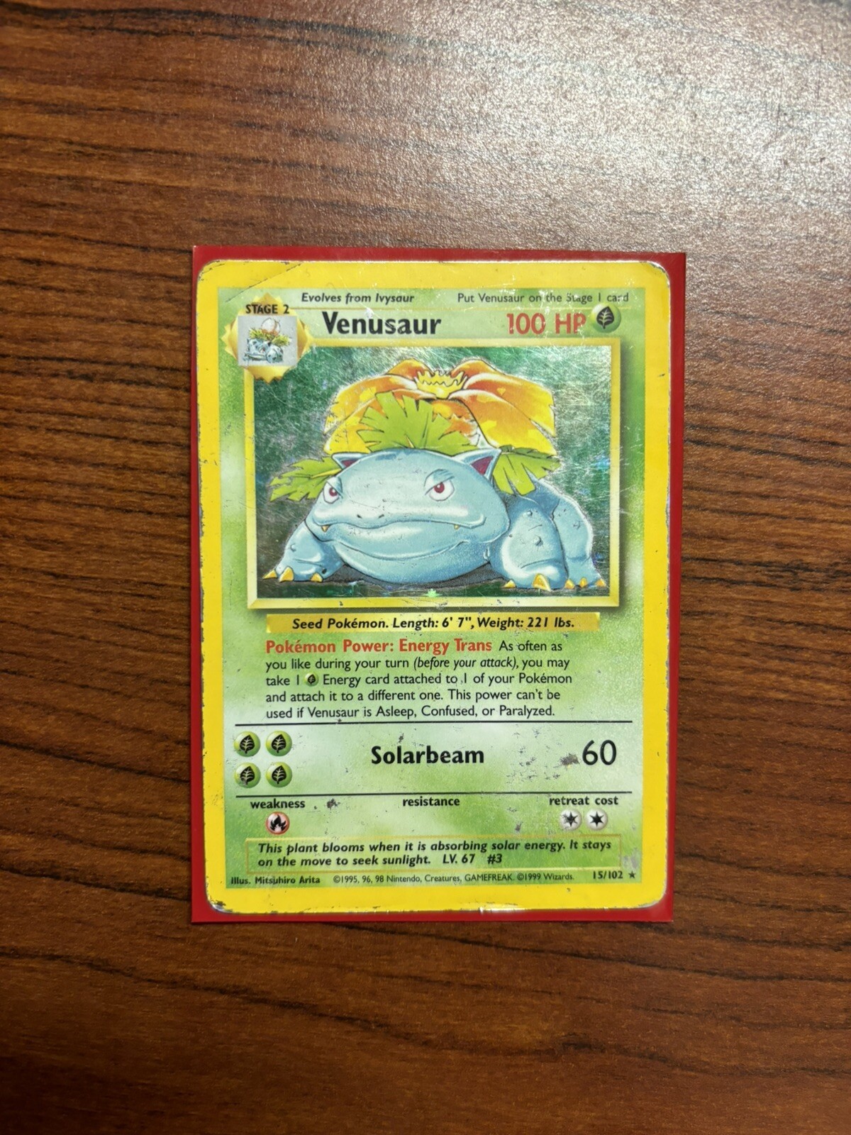 Pokémon TCG Venusaur Base Set 15/102 Shadowless Holo Rare Damaged | eBay