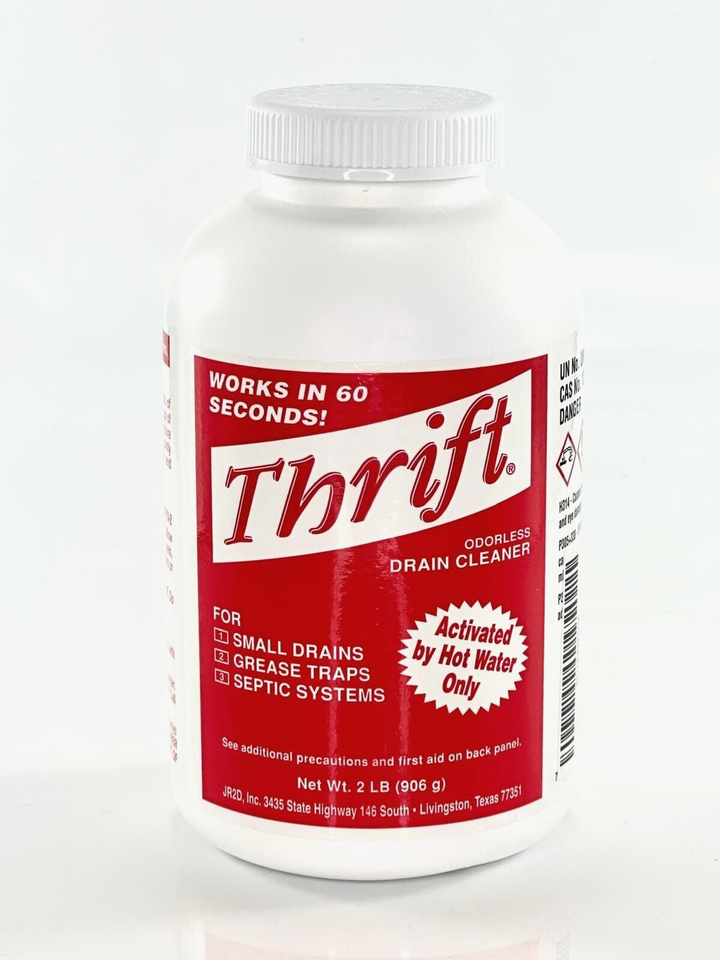 Thrift T-200 Alkaline Based Granular Drain Cleaner - 2 Pound Bottle (2 ...