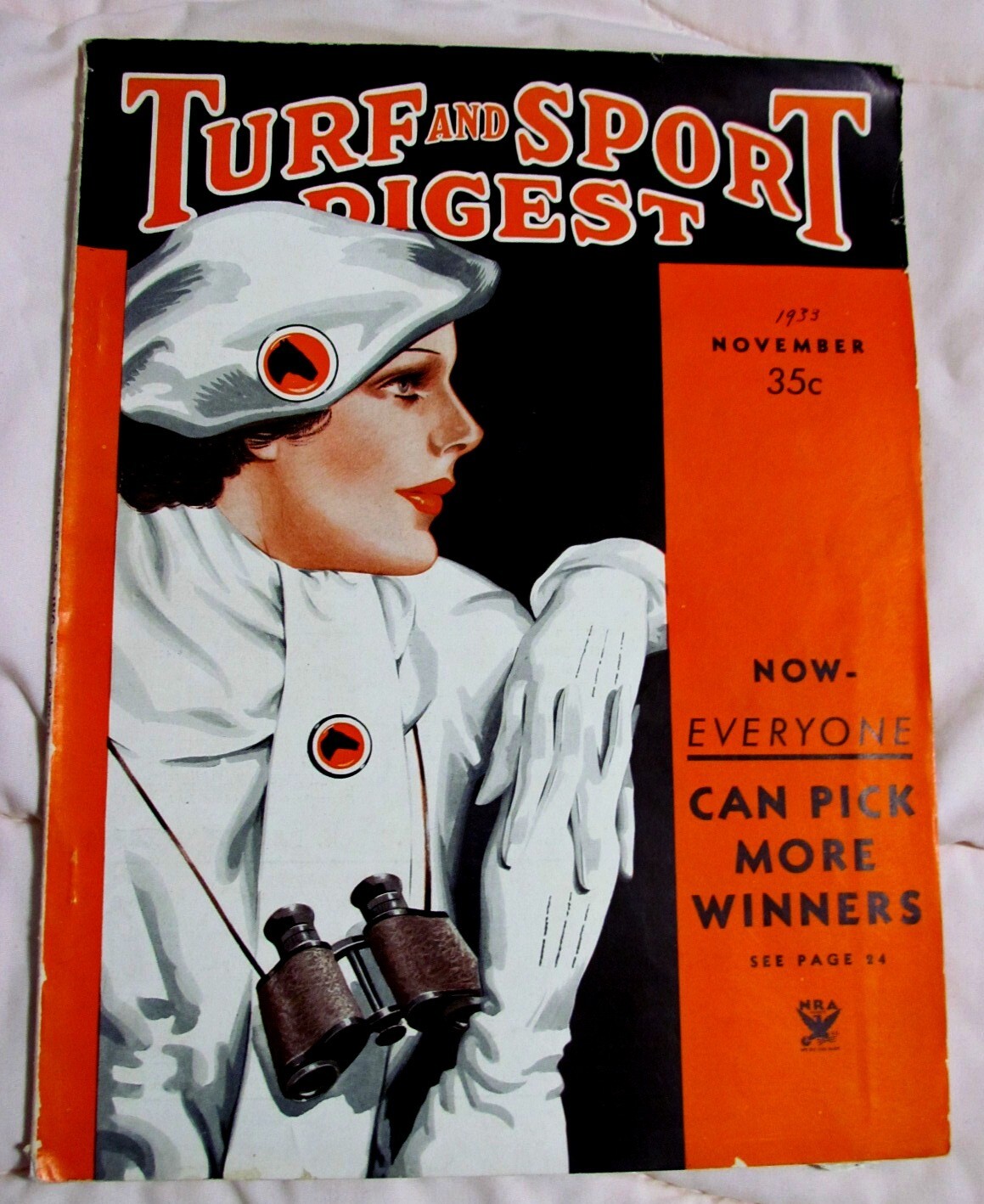 Turf and Sport Digest Magazine Nov 1933 Classic Cover art Z4 | eBay