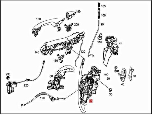 Genuine MERCEDES X222 C292 S213 W213 E-CLASS W213 Door lock 0997200401 ...
