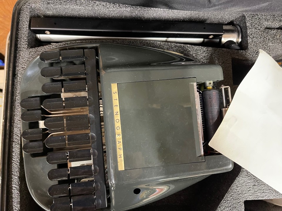 Steno-lectric Stenograph Shorthand machine Court Reporter XSCRIBE w ...