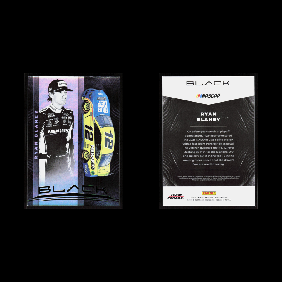 Ryan Blaney 2021 Panini Chronicles Black Team Penske Racing Card | eBay