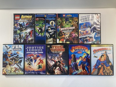 Lot of 9 DC SUPER HERO Animated DVDs!! Batman SUPERMAN Justice League ...