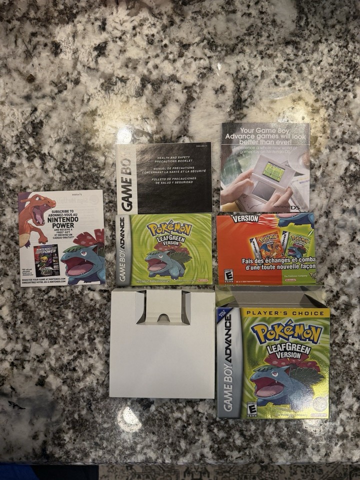 Pokemon Leaf Green Version Game Boy Advance "BOX ONLY" And manual ( No ...