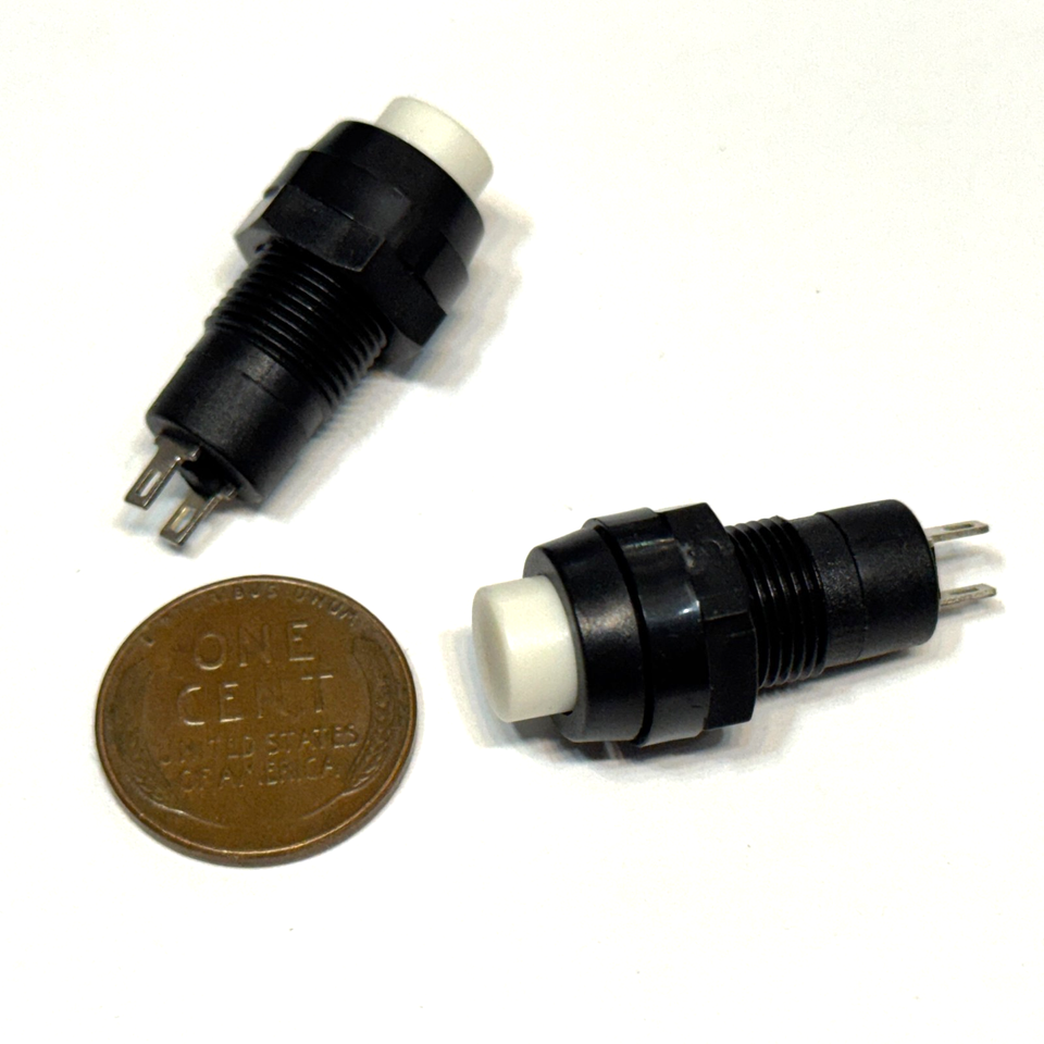 4pcs 10mm White Latching Push Button Switch SPST NO Panel Mount Self-Locking C31 | eBay