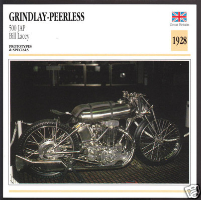 1928 Grindlay-Peerless 500cc JAP Bill Lacey 100mph Motorcycle Photo ...