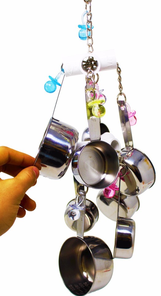 1762 DUO CLACKER BONKA BIRD TOYS parrot cage cages african grey amazon ...