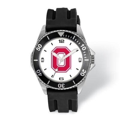 Ohio State University Collegiate Mens Silicone Strap Watch Style OSU169 ...