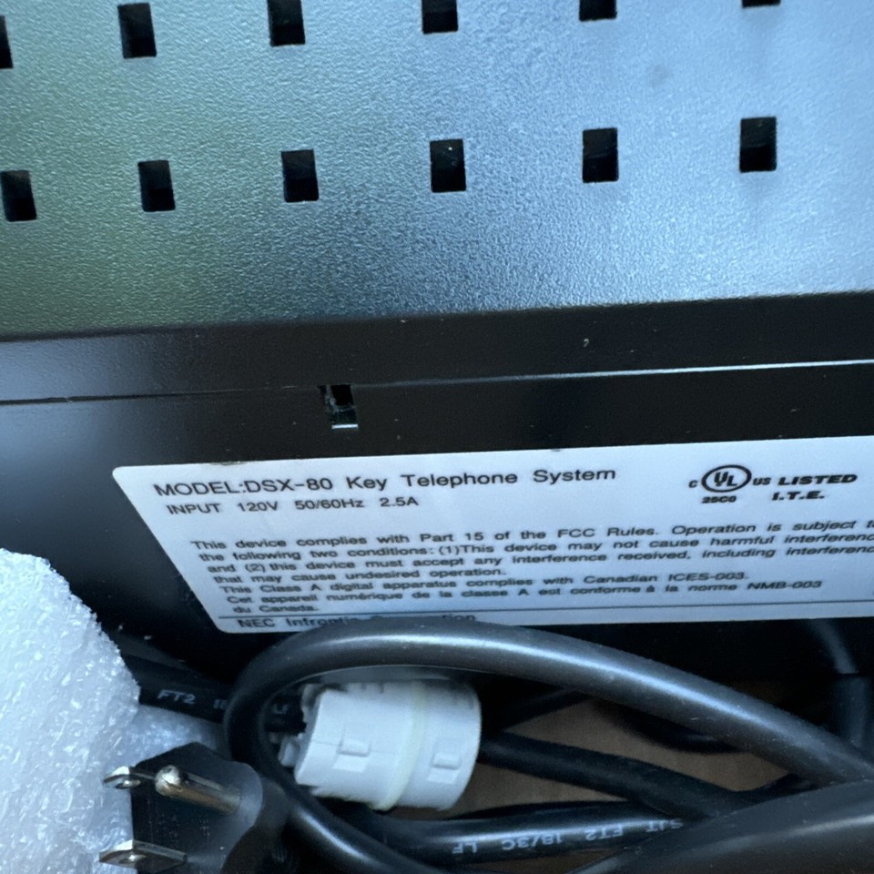 NEC Key Telephone System, Model DSX-80, Used | eBay