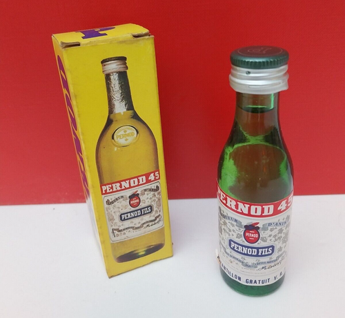 PERNOD 45 Liqueur d'Anis 1970 Mignonnette, Bouteille Pleine ...