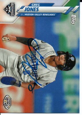Greg Jones Tampa Bay Rays 2020 Topps Pro Debut Autographed Signed Card ...