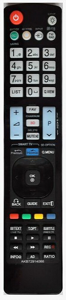 Replacement Remote Control AKB72914066 for LG 32LD450 42LK450 55LE5300 ...