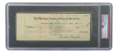 Orville Wright Signé Slabbed Banque Carreaux PSA / DNA 85200381 | eBay