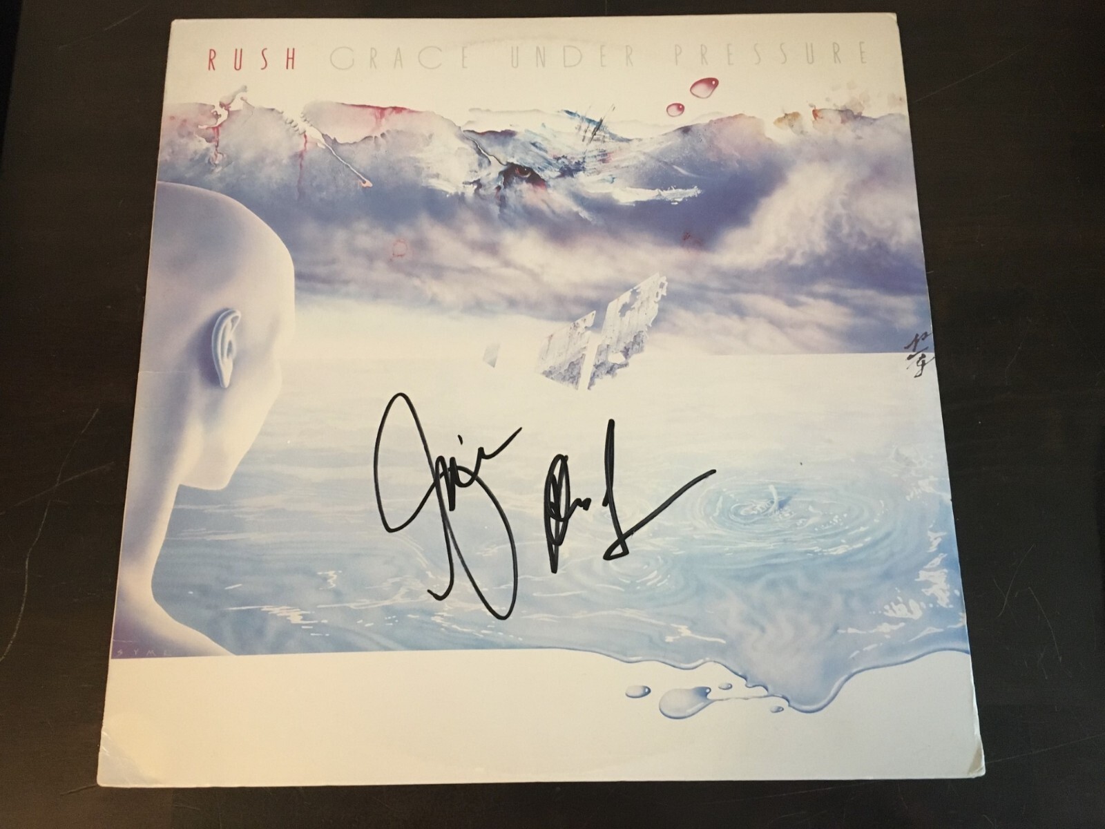 GEDDY LEE & ALEX LIFESON signed RUSH "Grace Under Pressure" Vinyl Album ...