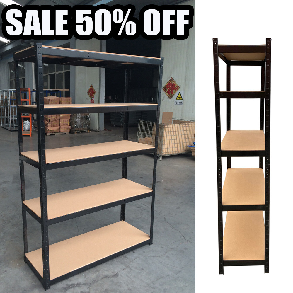 5 Layer Garage Wire Metal Shelving Unit Commercial Heavy Duty Storage ...